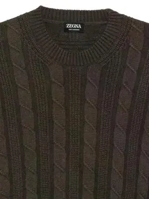 Zegna Oasi Cashmere Cable-knit Sweater