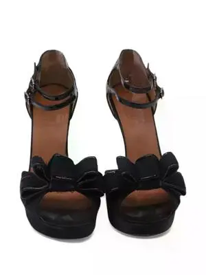 LANVIN Bow Platform Sandals - Black