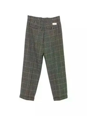 NINE:INTHE:MORNING Montana Check-pattern Tapered Trousers - Grey