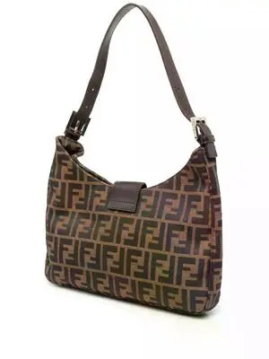 Fendi 1990-2010 Zucca Canvas Shoulder Bag