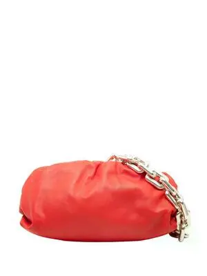 Bottega Veneta 2012-2026 Lambskin Chain Pouch Shoulder Bag - Red