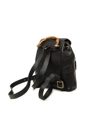 Gucci 2000-2015 Mini Calfskin Bamboo Drawstring Backpack