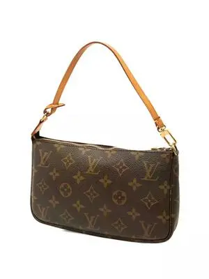 LOUIS VUITTON 2000 Monogram Pochette Accessoires Shoulder Bag - Brown
