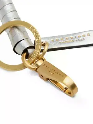 THE BRIDGE Leather Keyring - Silver