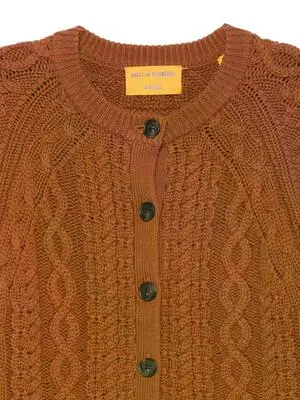 Guest In Residence Cable-knit Sculpted Cardigan