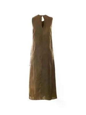 UMA WANG Draped Sleeveless Midi Dress - Green