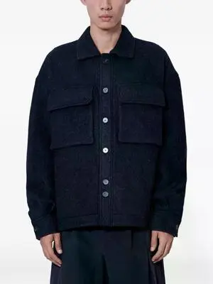 ENTIRE STUDIOS Fjord Flap-pocket Overshirt - Black
