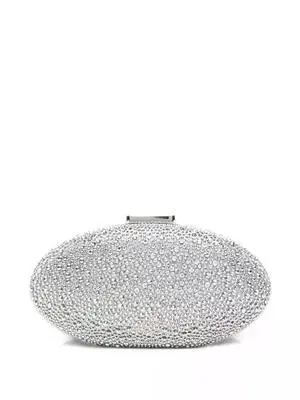 TWENTY FOURHAITCH Indare Crystal-embellished Clutch Bag - Grey