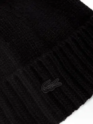 Lacoste 3d Rib-knit Wool Beanie