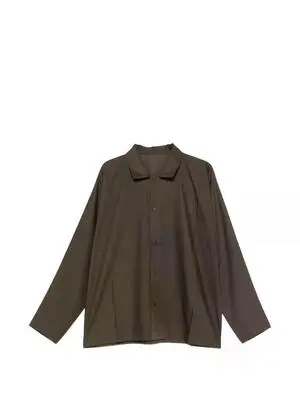 Issey Miyake Press-stud Shirt - Brown