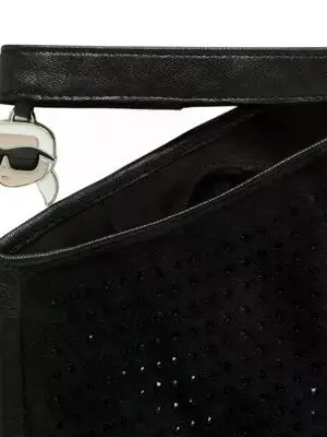 Karl Lagerfeld Ikon Fingerless Rhinestone Gloves