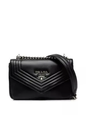 Prada 2013-2026 Nappa Diagramme Flap Crossbody Bag