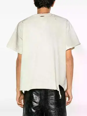 SEKRIT Graphic-print Distressed T-shirt