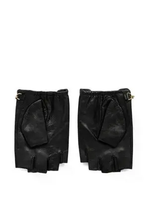 Karl Lagerfeld K/signature Chain Fingerless Gloves - Black