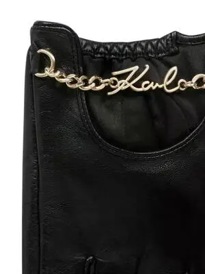 Karl Lagerfeld K/signature Chain Fingerless Gloves