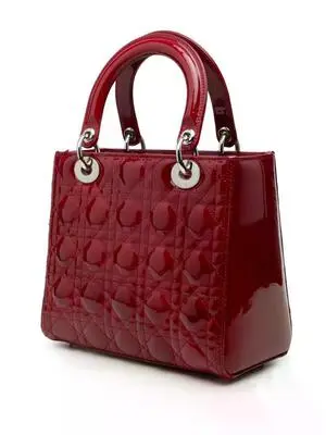 Dior 2018 Medium Patent Cannage Lady Satchel