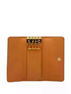 Loewe 1990-2000 Textured Calfskin Anagram Key Holder