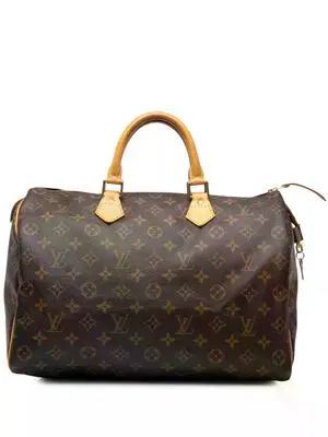 LOUIS VUITTON 1998 Monogram Speedy 35 Boston Bag - Brown