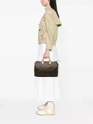 LOUIS VUITTON 1998 Monogram Speedy 35 Boston Bag - Brown