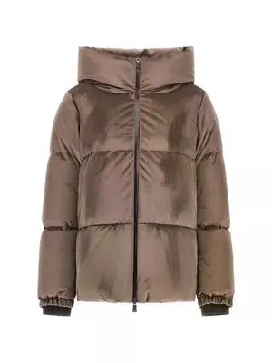 Herno Quilted Hooded Cordurou Padded Jacket