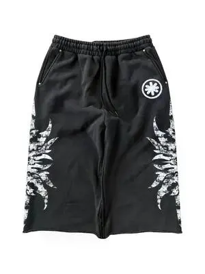 LOSTSHDWS Graphic-print Track Shorts - Black