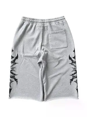 LOSTSHDWS Graphic-print Sweat Shorts - Grey