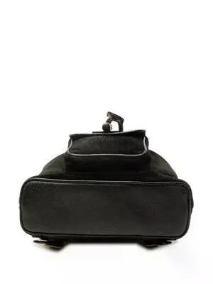 Gucci 20th Century Suede Bamboo Drawstring Backpack - Black