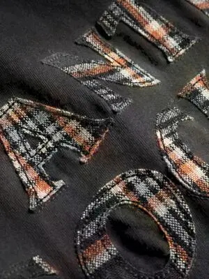 ANTI SOCIAL SOCIAL CLUB Plaid Appliqué T-shirt