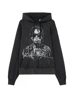Off-White Mr. Davis Stadium Regular Hoodie - Black