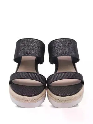 STUART WEITZMAN Raffia Espadrille Platform Sandals