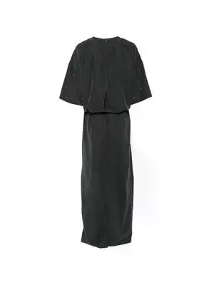 ALYSI Crystal-embellished Short-sleeve Maxi Dress
