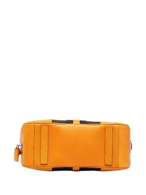 Prada 2000 Leather Trimmed Canvas Canapa Bauletto Bag Handbag