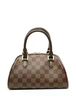 LOUIS VUITTON 2005 Damier Ebene Mini Ribera Handbag - Brown