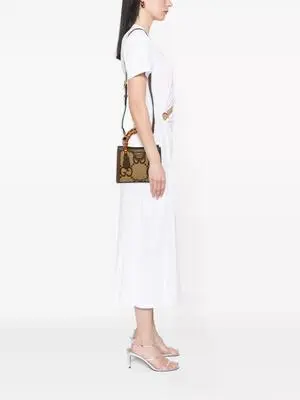 Gucci 2016-2026 Mini Jumbo Gg Canvas Bamboo Diana Satchel