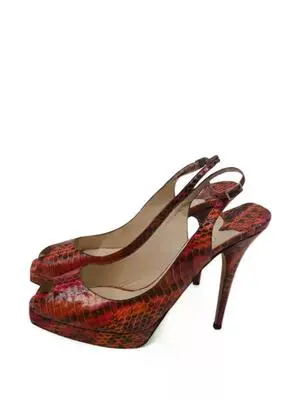 JIMMY CHOO 2020s Snakeskin Slingback Heels