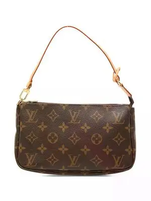 LOUIS VUITTON 2005 Monogram Pochette Accessoires Shoulder Bag - Brown
