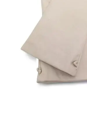AGNELLE Inès Leather Gloves - Neutrals