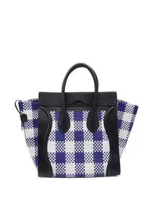 Celine Mini Luggage Plaid Tote Bag