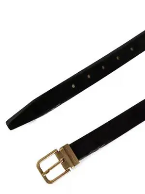 Dolce & Gabbana Buckle Leather Belt - Black