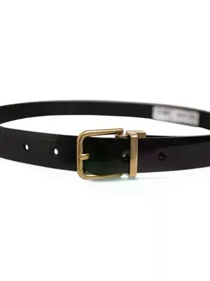 Dolce & Gabbana Buckle Leather Belt - Black