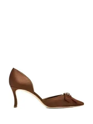 Manolo Blahnik Apidosa Crystal-embellished Bow-detail Pumps