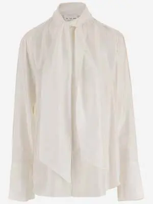 SA SU PHI Silk Shirt With Bow - Ivory