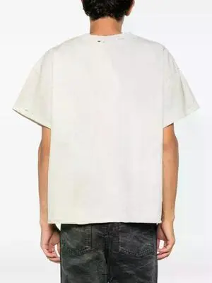 SEKRIT Graphic-print Distressed T-shirt