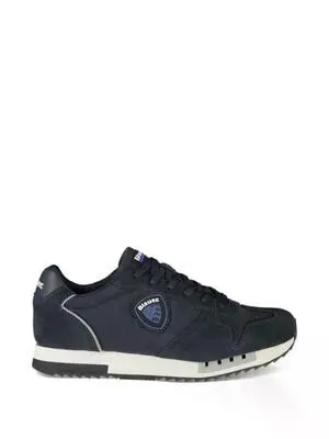BLAUER. Logo-patch Panelled Sneakers - Blue