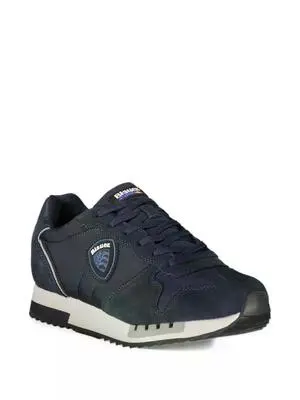 BLAUER. Logo-patch Panelled Sneakers