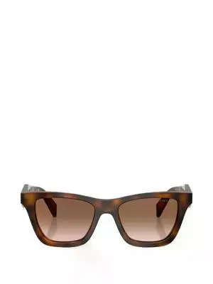 Prada Tortoiseshell-effect Rectangle-frame Sunglasses