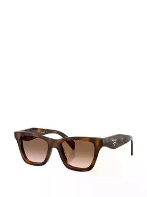 Prada Tortoiseshell-effect Rectangle-frame Sunglasses