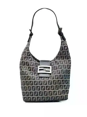 Fendi 2000-2010 Zucchino Canvas Shoulder Bag