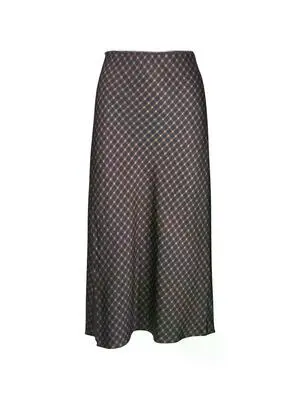 Vince Check-print Midi Skirt