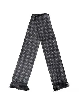 Dolce & Gabbana Geometric Fringe Scarf - Black